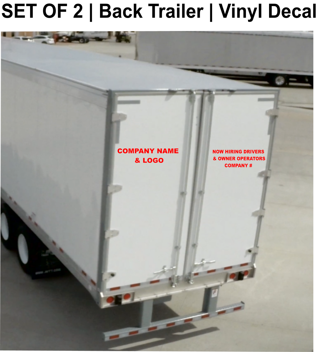 SET OF 2 Decals For Back of Trailer | Vinyl Trailer Decal | – OPARTS ...